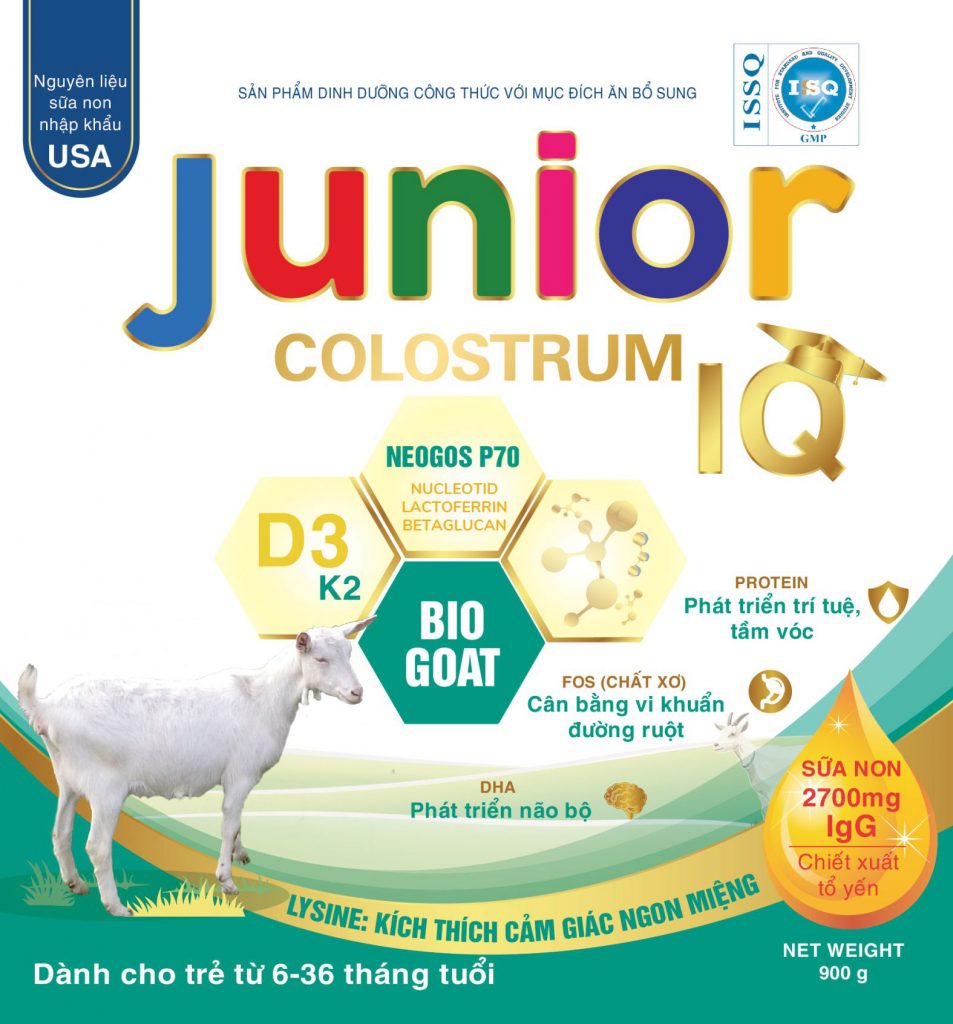 Sữa Junior IQ Bio Goat - Công ty CP Dược phẩm BLUE DIAMOND Việt Nam